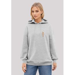 F4NT4STIC Damen Kapuzenpullover "Orange Spritz Bestickt", grau, Gr. XS, Obermaterial: 80% Baumwolle, 20% Polyester, Pullover, Premium Qualit&auml;t