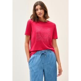 Cecil Damen T-Shirtglazed apple rot, Gr. S, bestickt, Jersey, Obermaterial: 100% Baumwolle, Shirts, mit Schmucksteinen