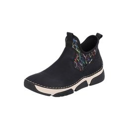 Rieker Stiefelette Damen Größe 39 azur / smaragd / schwarz / offwhite Winterschuhe