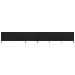 6-teiliges Windschutzgewebe 800 x 120 cm Schwarz