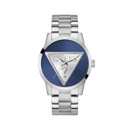 Guess Uhr 'Badge' Herren Gr&ouml;&szlig;e One Size navy / silber