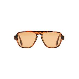 Bershka Sonnenbrille Herren Gr&ouml;&szlig;e One Size karamell / cognac / dunkelbraun / schwarz