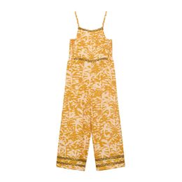 Mango Kids Jumpsuit 'PONTAO' M&auml;dchen Gr&ouml;&szlig;e 140 beige / senf / gr&uuml;n