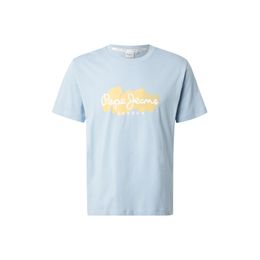 Pepe Jeans T-Shirt 'Milton' Herren Gr&ouml;&szlig;e M hellblau / dunkelgelb / wei&szlig;