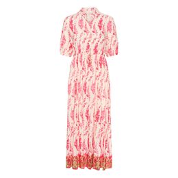 Cream Kleid 'CRAlora' Damen Gr&ouml;&szlig;e 40/42 goldgelb / pink / hellpink / wollwei&szlig; Sommerkleid