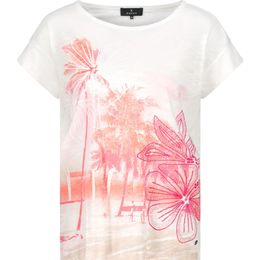 monari T-Shirt Damen Gr&ouml;&szlig;e S ecru / mandarine / pink / wei&szlig;
