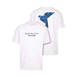 MT Upscale T-Shirt 'Paperbird' Herren Gr&ouml;&szlig;e M blau / wei&szlig;