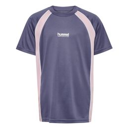 Hummel Funktionsshirt Jungen Gr&ouml;&szlig;e 104/110 dunkellila / rosa / wei&szlig;