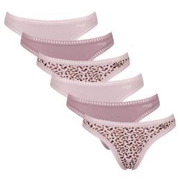 Sloggi String Damen Gr&ouml;&szlig;e XXL braun / dunkelbraun / rosa