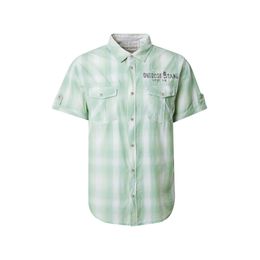 CAMP DAVID Button Up Shirt male size XL Pastel green / Light green / Black / White