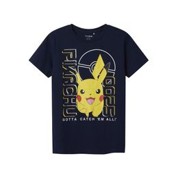 Two Soon T-Shirt 'Pok&eacute;mon' Jungen Gr&ouml;&szlig;e 122/128 marine / gelb / rot / wei&szlig;