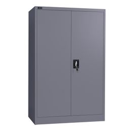 Makika Aktenschrank / B&uuml;roschrank abschlie&szlig;bar 40x90x140cm in Anthrazit