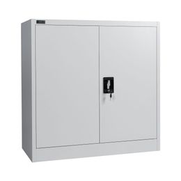 Makika Aktenschrank / B&uuml;roschrank abschlie&szlig;bar 40x90x90cm in Hellgrau