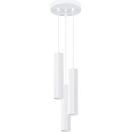Pendelleuchte KARBON 3P weiß 3xGU10 10W Aluminium 108x19.5x19.5cm Sollux Lighting