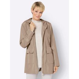 WITT Damen Jacke mit Tunnelzug in der Taille, beige, Gr&ouml;&szlig;e 46