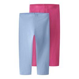 name it Leggings Mädchen Größe 128 hellblau / magenta