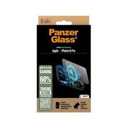 PanzerGlass Gaming Displayschutz Ultra-Wide Fit, Schutzfolie transparent, iPhone 16 Pro, EasyAligner