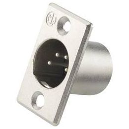 Neutrik NC4MP XLR-Steckverbinder Flanschstecker, Kontakte gerade Polzahl: 4 Silber 1 St.