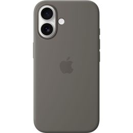 Apple Smartphone-Hülle "iPhone 16 Silikon Case mit MagSafe", iPhone 16, grau, Hüllen