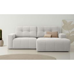 Ecksofa Home Affaire, B:221cm H:84cm T:153cm, beige, 100% Polyester, Wohnzimmer, Sofas, "Turnon, Lounge-sofa, Breite 221 cm", Chenille, mit Knopf-