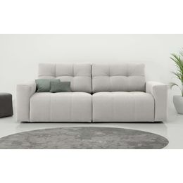 3-Sitzer Home Affaire, B:220cm H:84cm T:94cm, beige, 100% Polyester, Sofas, "Turnon, Lounge-sofa, Breite 220 cm", Chenille, mit Knopf- und