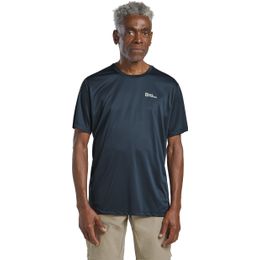 Jack Wolfskin Herren Funktionsshirt "TECH T M", blau, Gr. L, Obermaterial: 100% Polyester, Shirts