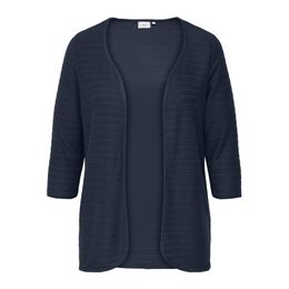 Only CARMAKOMA Damen Strickjacke "CARTENNA 3/4 CARDIGAN JRS", blau, Gr. M, unifarben, Strick, Obermaterial: 70% Polyester, 30% Viskose, Strickjacken