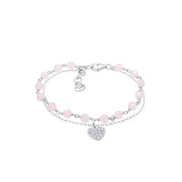 Elli Armband Damen Größe 16 hellpink / silber