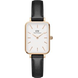 Daniel Wellington uhr 'Quadro Pressed Sheffield RG White' Damen Gr&ouml;&szlig;e One Size schwarz / wei&szlig;