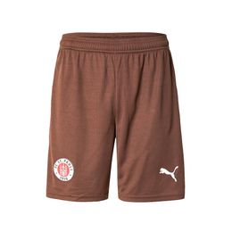 Puma Sportshorts 'FC St. Pauli 25/26' Herren Gr&ouml;&szlig;e M dunkelbraun / blutrot / wei&szlig;