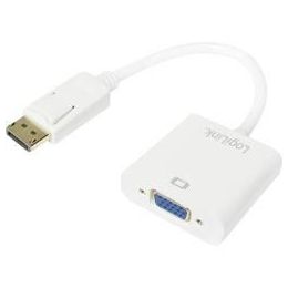 LogiLink CV0059B DisplayPort Adapter [1x DisplayPort Stecker - 1x VGA-Buchse] Wei&szlig; 15.00 cm