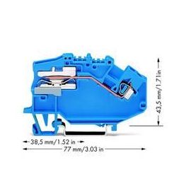 WAGO 780-613 Trennklemme 5 mm Zugfeder Belegung: N Blau 50 St.