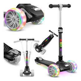 Kidiz&reg; Roller Kinder Scooter X-Pro2 Dreiradscooter mit PU LED Leuchtenden R&auml;der Kinderroller faltbar Tret-Roller h&ouml;henverstellbarer Cityroller Kinderscooter f&uuml;r Jungen M&auml;dchen 3-12 Jahre