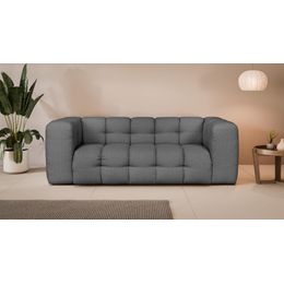 3-Sitzer "TALISHA Designersofa, moderne Steppung, Ma&szlig;e B/T/H: 229/110/75 cm", grau (anthrazit), B:229cm H:75cm T:110cm, 100% Polyester, LeGer Home by Lena Gercke, Sofas, aufwendig gepolstert, hoher Sitzkomfort