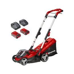 Einhell Power X-Change Akku-Rasenm&auml;her RASARRO 36/34, 36Volt (2x18V) rot/schwarz, 2x Li-Ionen Akku Plus 3,0Ah