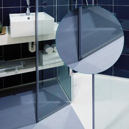 Navaris Schwallschutz Duschdichtung Duschkabine 180° - für 6mm dicke Glas Duschtür - Dichtung Glastür Dusche - Ersatzdichtung Glasdusche 100cm