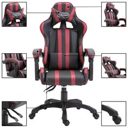 vidaXL Gaming-Stuhl Weinrot Kunstleder