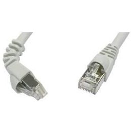 Teleg&auml;rtner 100008011 RJ45 Netzwerkkabel, Patchkabel CAT 6a S/FTP 1.00 m Grau Flammwidrig, mit Rastnasenschutz 1 St.