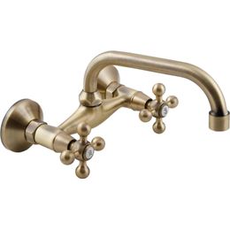 Elegante 'C' Typ Antik Messing Bad Wasserhahn Küche Wasserhahn alten retro Köpfe