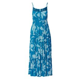 Koroshi Kleid. Damen Gr&ouml;&szlig;e 44 himmelblau / wei&szlig; Winterkleid
