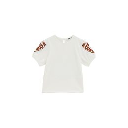 WE Fashion T-Shirt M&auml;dchen Gr&ouml;&szlig;e 134/140 braun / offwhite