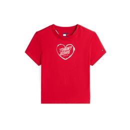 Tommy Jeans T-Shirt 'HEART' Damen Gr&ouml;&szlig;e XXS rot / wei&szlig;