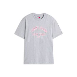 Tommy Jeans T-Shirt Herren Gr&ouml;&szlig;e M grau / dunkelpink / wei&szlig;