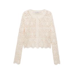 Mango Strickjacke 'Garden' Damen Gr&ouml;&szlig;e L creme