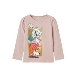 name it Shirt 'NMFJOANA PAW' M&auml;dchen Gr&ouml;&szlig;e 104 gold / flieder / hellpink / wei&szlig;