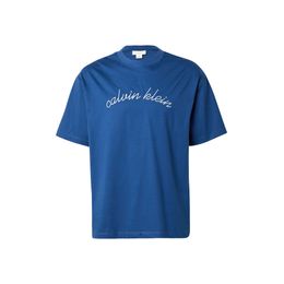 Calvin Klein Jeans T-Shirt Herren Gr&ouml;&szlig;e XS enzian / wei&szlig;