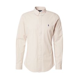 Polo Ralph Lauren Hemd Herren Gr&ouml;&szlig;e 41/42 beige / wei&szlig;