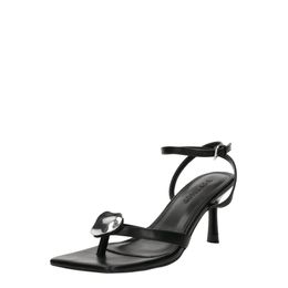 Topshop Zehentrenner 'Gilly' Damen Gr&ouml;&szlig;e 41 schwarz / silber
