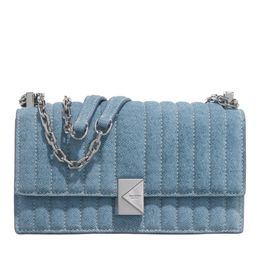Kate Spade New York Crossbody Bags - Deco Quilted Denim Suede Mini Flap Chain Crossbody - Gr. unisize - in Blau - f&uuml;r Damen