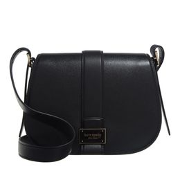 Kate Spade New York Crossbody Bags - Nouveau Textured Leather Medium Saddle Bag - Gr. unisize - in Schwarz - f&uuml;r Damen